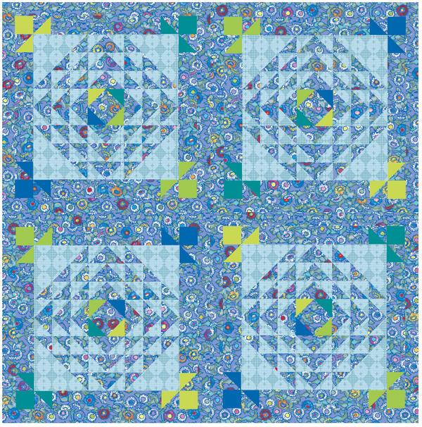 Picnic Flowers - Astrid Quilt Kit - Victoria Findlay Wolfe Quilts