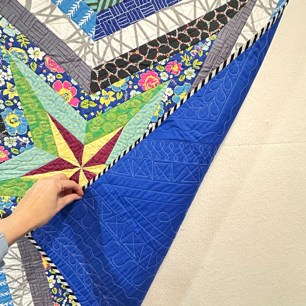 Blue Mini Star Storm Quilt - Victoria Findlay Wolfe Quilts
