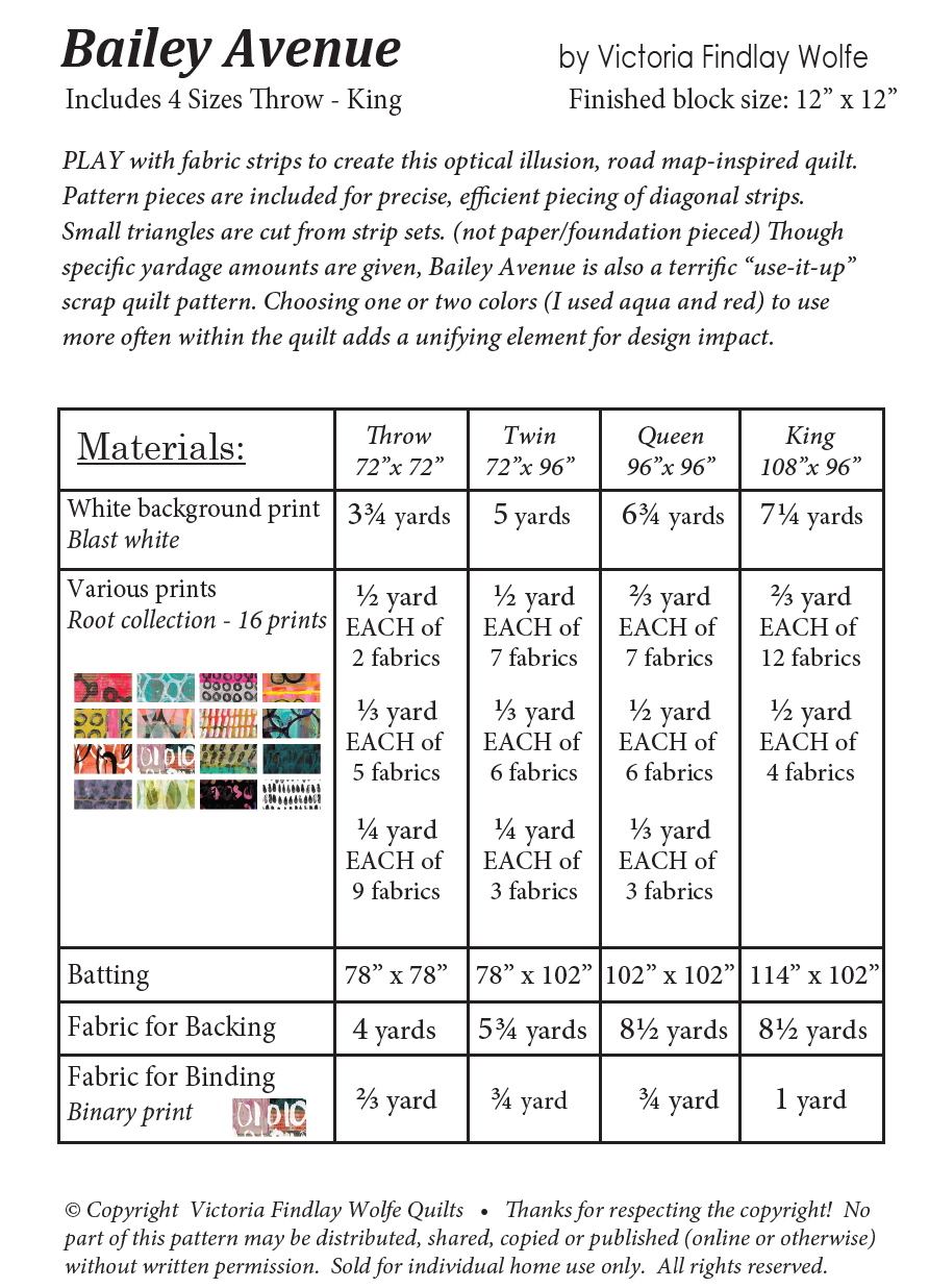 Patterns - Victoria Findlay Wolfe Quilts