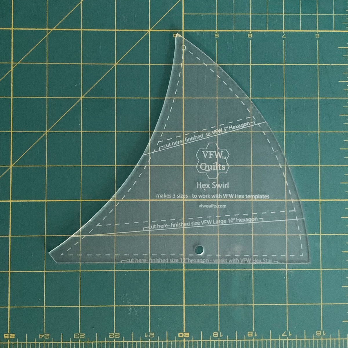 *NEW* Hex Swirl Acrylic Template - Victoria Findlay Wolfe Quilts