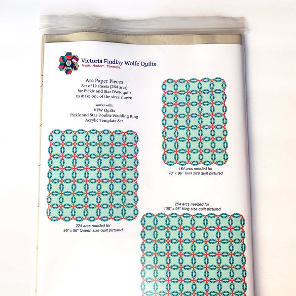 *NEW* Arc Paper Pieces for Pickle & Star Double Wedding Ring - Victoria ...