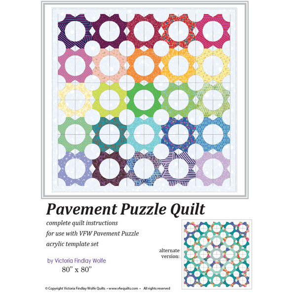 Pavement Puzzle Pattern and Template - Victoria Findlay Wolfe Quilts
