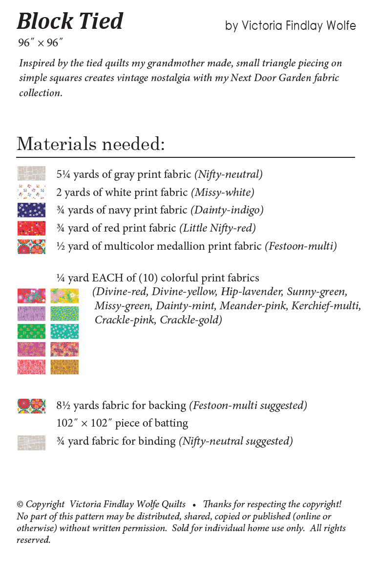 Patterns - Victoria Findlay Wolfe Quilts