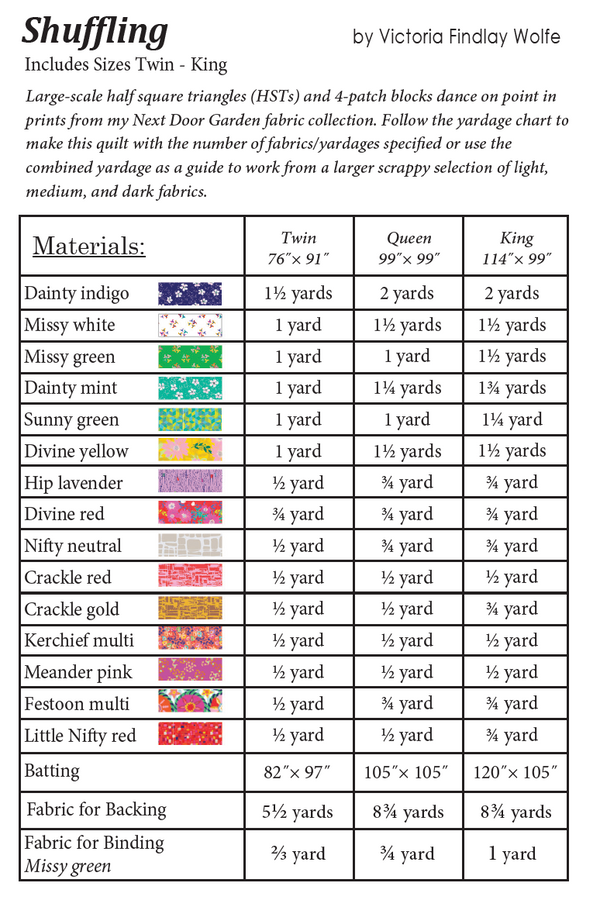 *NEW* Shuffling Quilt Pattern - Victoria Findlay Wolfe Quilts
